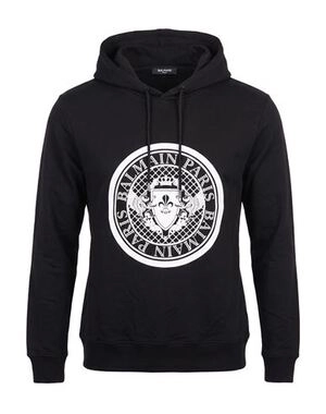 Balmain Sweatshirt Size Cotton, Elastane - Black