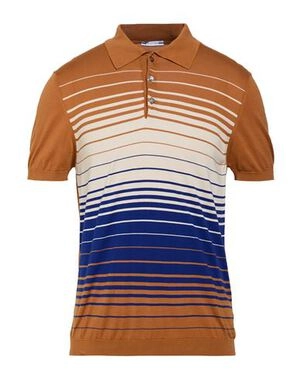 JACOB COHЁN Man Polo Shirt Camel Size L Cotton Camel