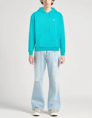 Drole De Monsieur Sweatshirt Turquoise Size Cotton