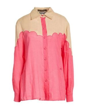 JACOB COHЁN Shirt Coral Size Linen - Red
