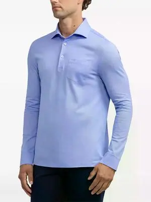 Ralph Lauren Purple Label Long-sleeve Chest-pocket Polo Shirt