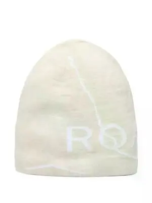 ROA Logo-intarsia Beanie Hat - Neutrals