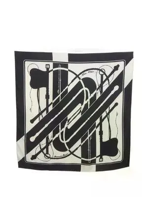 Hermès Clic-clac Tattoo Silk Scarf - Blue