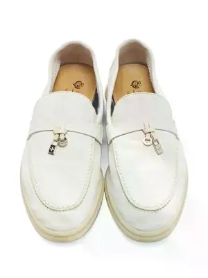 Loro Piana Summer Charms Walk Suede Loafers