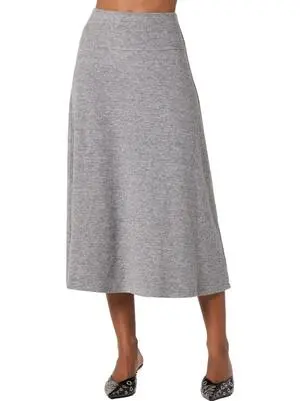 Astr The Label Knit Midi Skirt - Charcoal