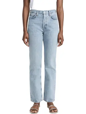 AGOLDE Lana Mid-rise Straight Jeans - Riptide