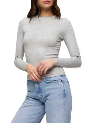 NUUDS Slinky Rib Top Heather Grey
