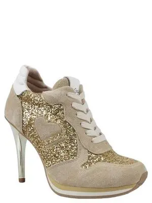 CANDIE'S Percy Platform Pump Beige/gold