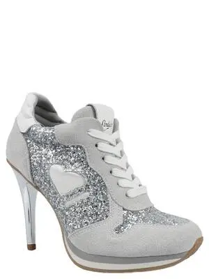 CANDIE'S Percy Platform Pump Grey/silver