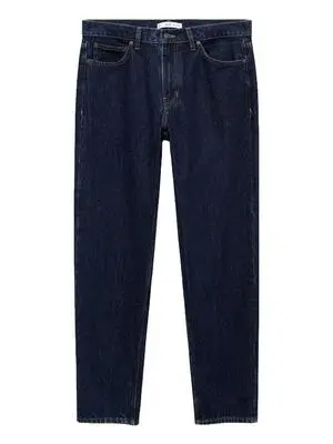 Mango MANGO Straight Leg Jeans Open Blue