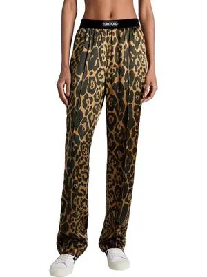 TOM FORD Stretch Silk Pajama Pants - Camel