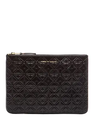 Comme Des Garçons Star Embossed Pouch - Black