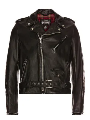 SCHOTT Vintage Fit Moto Jacket - Black