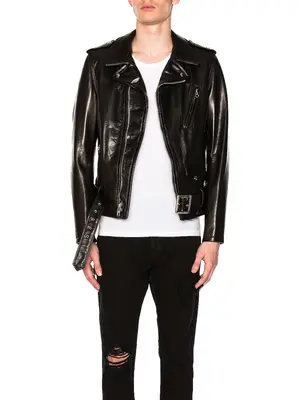 SCHOTT Pebbled Moto Jacket - Black