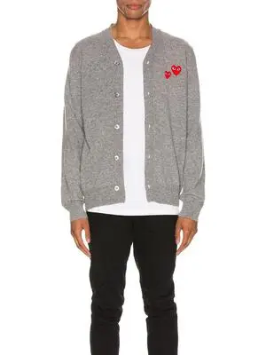 PLAY COMME DES GARCON COMME Des GARCONS PLAY Multiheart Cardigan