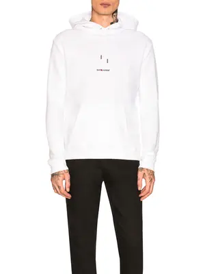 Saint Laurent Classic Hoodie - White