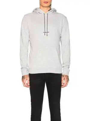 Saint Laurent Saint Laurent French Terry Hoodie With Drawstring Grey