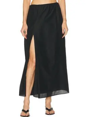 Loulou De Saison Carmen Long Gathered Skirt - Black