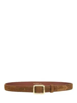 Lié Studio Georgia Wide Belt - Maple Brown Suede