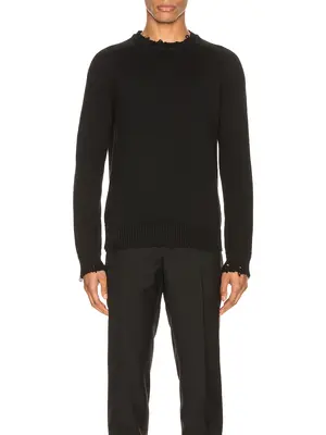 Saint Laurent Detail Crewneck - Black