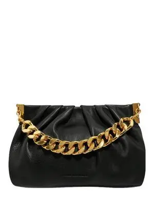 AIMEE Chill Out Frame Clutch - Black Leather