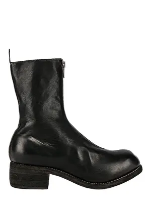 Guidi Pl2 Full Grain Horse Front Zip Boots - Black