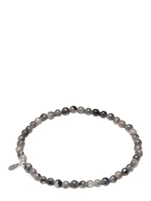 TINY RITUALS Larvikite Labradorite Beaded Bracelet - Black Labradorite