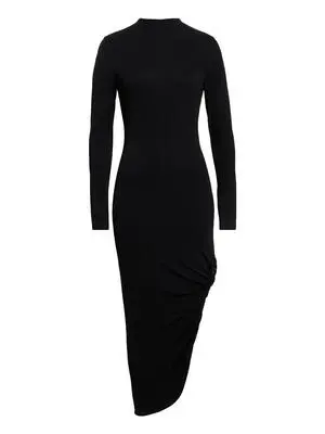ALEXANDER WANG Twisted Drape Long Sleeve Jersey Dress