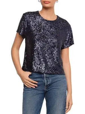FIFTEEN TWENTY FIFTEEN TWENTY Sequined Crewneck Top
