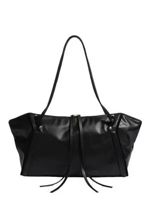 KENNETH COLE Highline Top Zip Leather Tote - Black