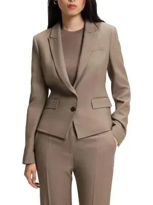 BOSS Jia Single Button Blazer - Walnut