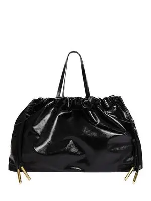 KENNETH COLE Riverside Oversized Faux Leather Tote Black
