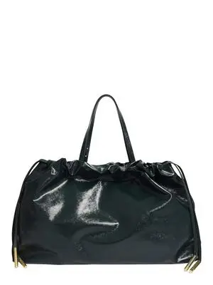 KENNETH COLE Riverside Oversized Faux Leather Tote - Loden