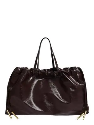 KENNETH COLE Riverside Oversized Faux Leather Tote - Plum
