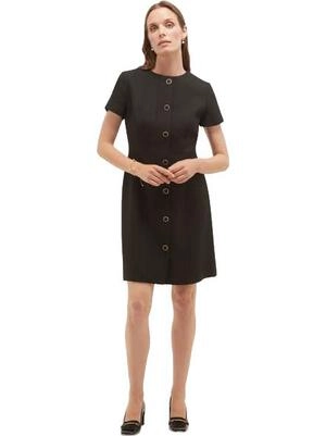 HOBBS LONDON Elowen Button-front Dress - Black
