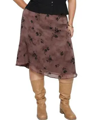 PRINCESS POLLY Princess Polly Moses Floral Midi Skirt