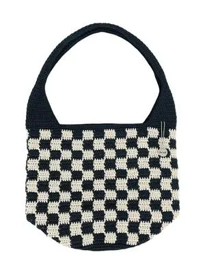THE SAK The Sak Crochet Hobo Bag Black Check