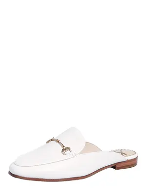 Sam Edelman Linnie Flat Mules - Bright White