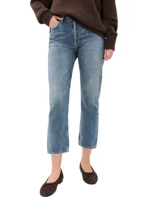 AGOLDE AGOLDE Riley High-Rise Straight Crop Jeans