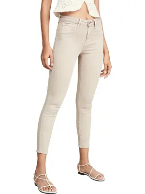 L'Agence Margot High-rise Skinny Jeans - Biscuit