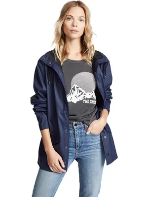 Rains Water-Resistant Rain Jacket Blue