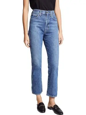 AGOLDE AGOLDE Pinch Waist High Rise Kick Flare Jeans Placebo