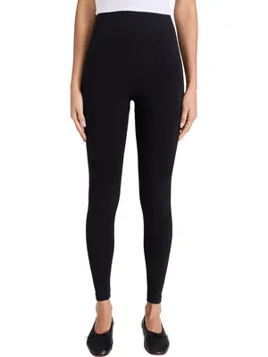 Spanx High Waisted Look At Me Now Ankle Leggings - Very Black