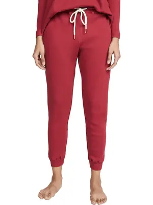 The Great. THE GREAT. Cropped Sweatpants Crimson