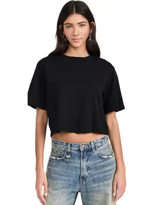 Cotton Citizen Tokyo Crop Tee - Jet Black