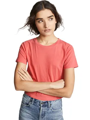 AMO AMO Babe Cropped T-Shirt Faded Cayenne