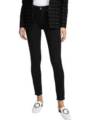 Paige PAIGE Transcend Hoxton Ankle Skinny Jeans Black Shadow