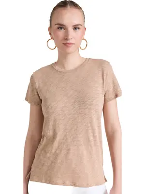 ATM Anthony Thomas Melillo Schoolboy Crewneck T-Shirt Camel