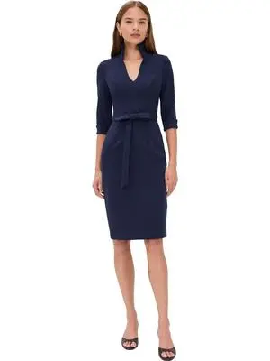 Black Halo Madeline Sheath Dress - Pacific Blue