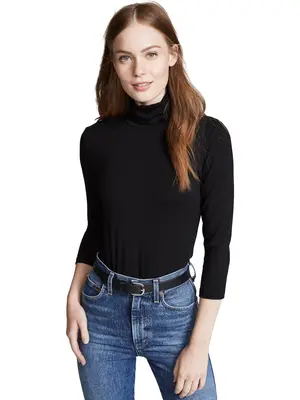 L'Agence Aja Turtleneck - Black
